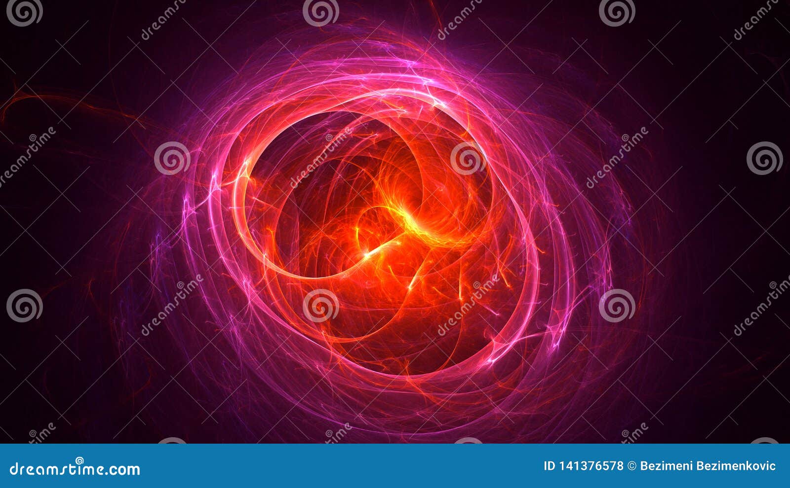 3D Rendering Abstract Round Light Background Stock Illustration ...