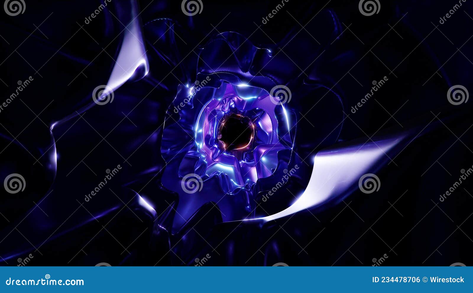3D Rendering of an Abstract Sci-fi Background with Geometric Shapes and ...