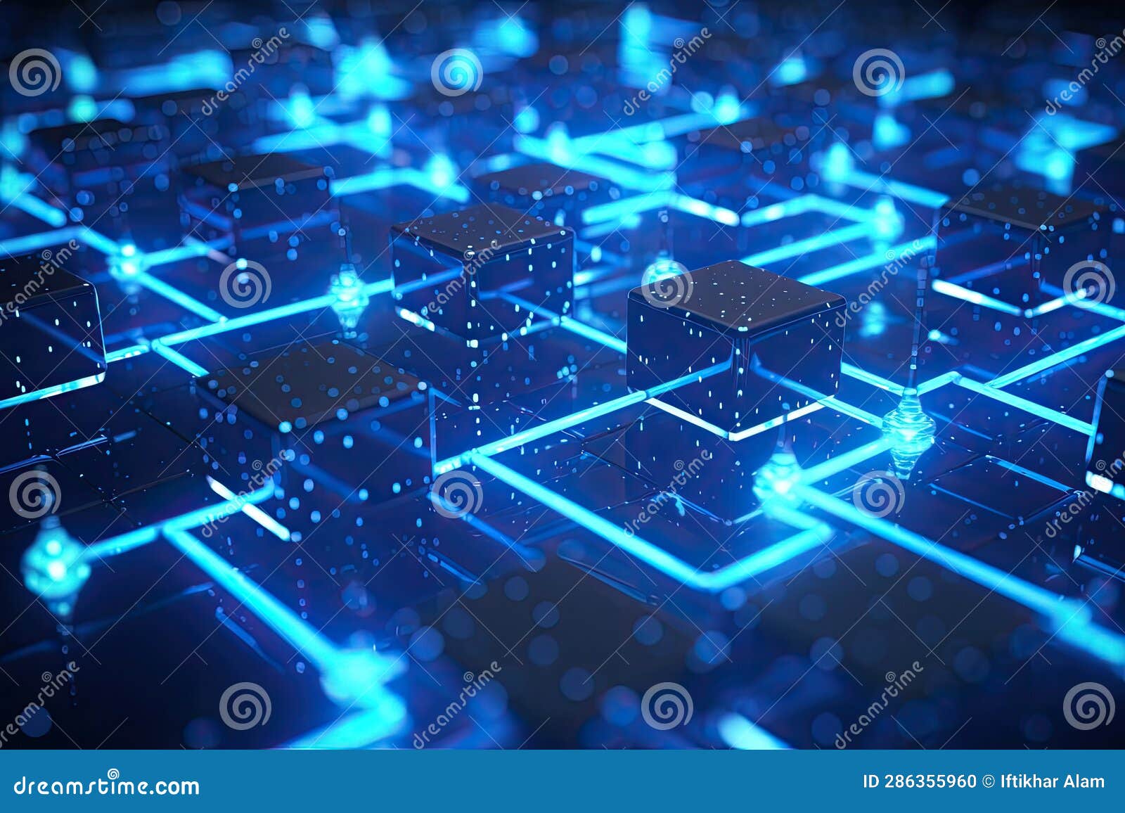 3D Rendering of Abstract Technology Background with Circuit Board and ...