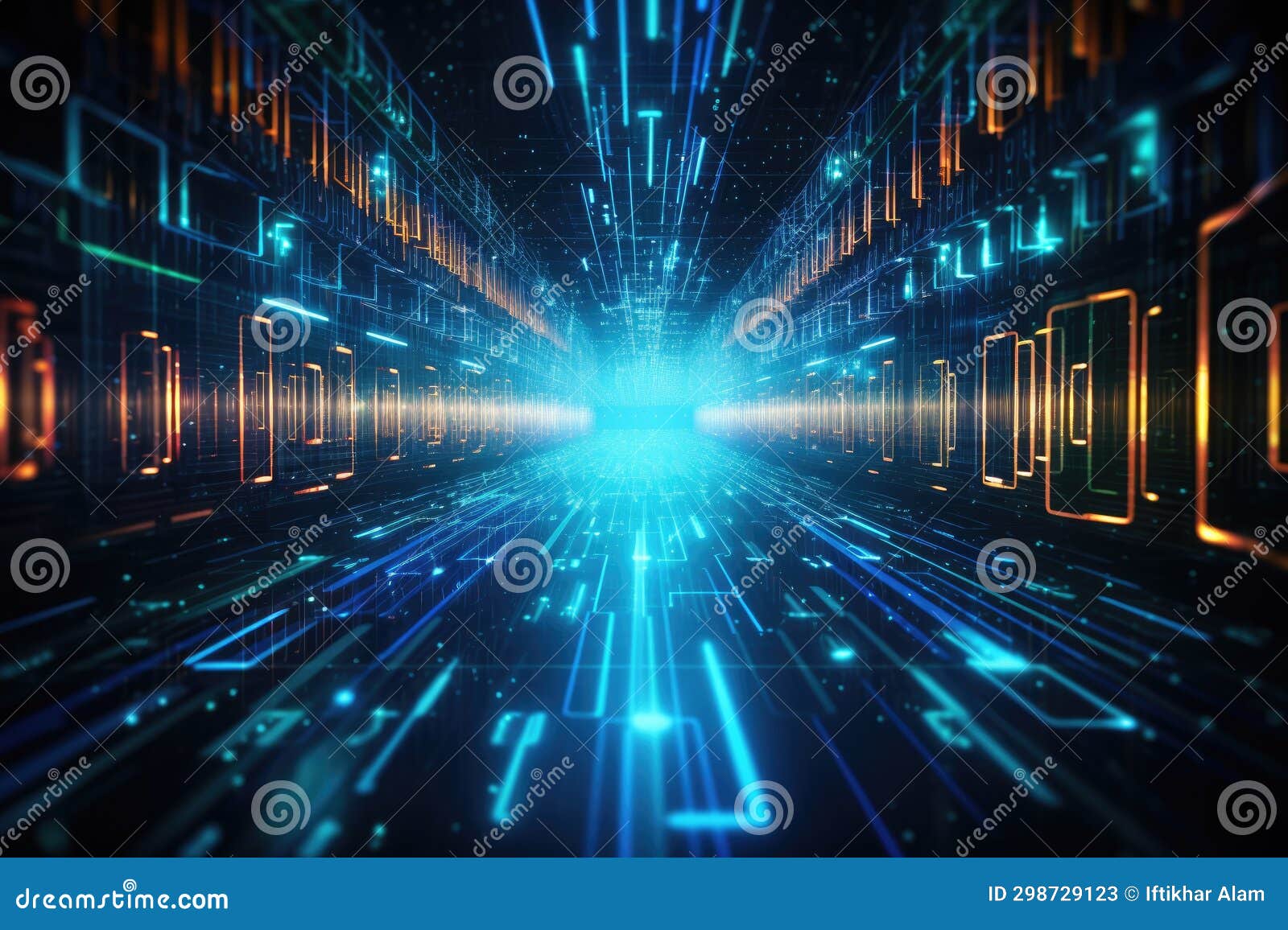 3d Rendering of Abstract Technology Background. 3d Illustration of Futuristic Background ...