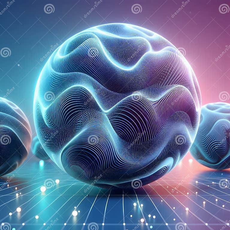 3d Rendering of Abstract Technology Background with Various Objects ...