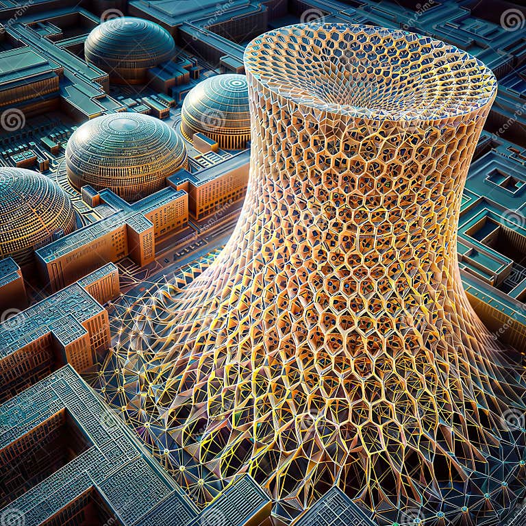 3D Rendering of Abstract Technology Concept Background. Computer ...