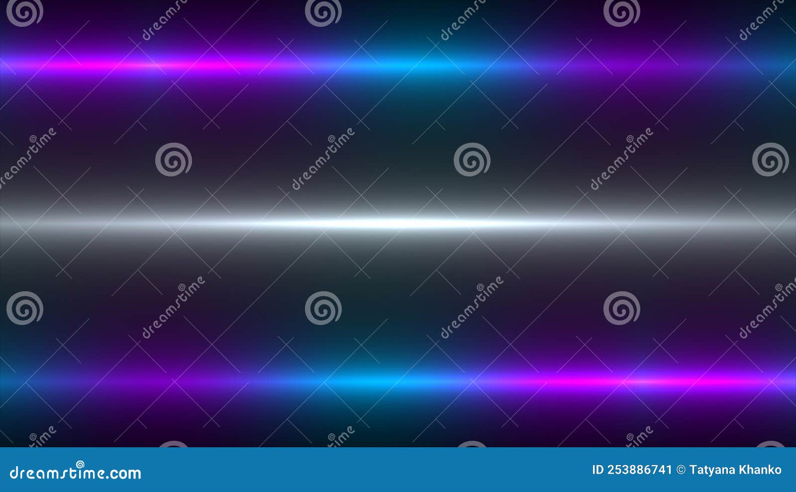 3d Rendering. Abstract Violet, Blue, Black Light Pattern with the ...