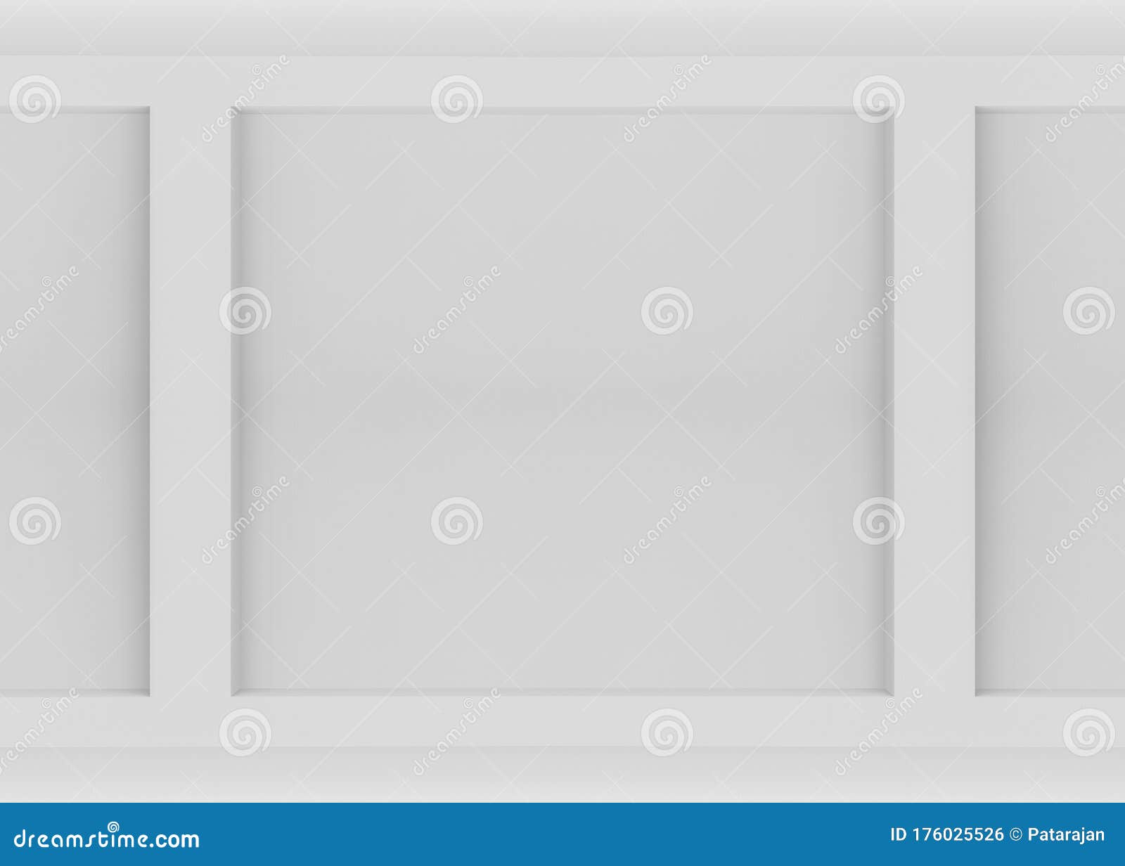 3d Rendering. Abstract White Concave Square Shape Wall Background ...