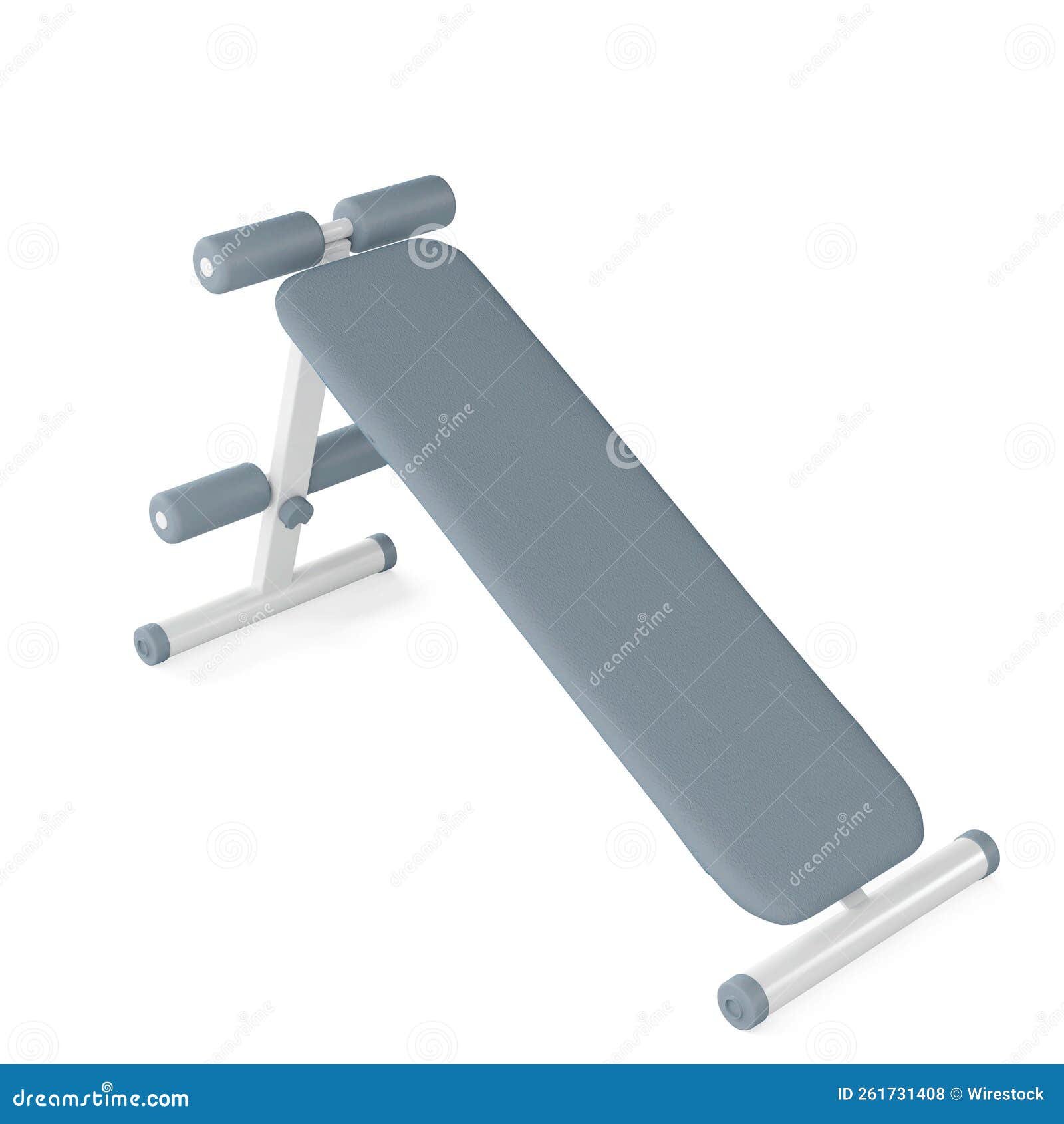 3d Rendering of an Adjustable Exercise Bench Isolated on White ...