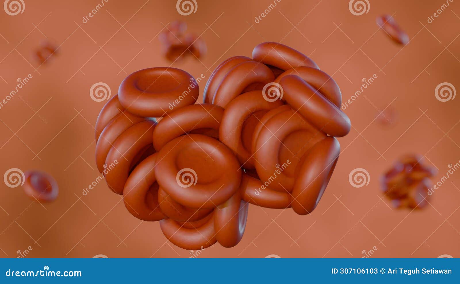 3d Rendering of Agglutination or Hemagglutination Stock Illustration ...