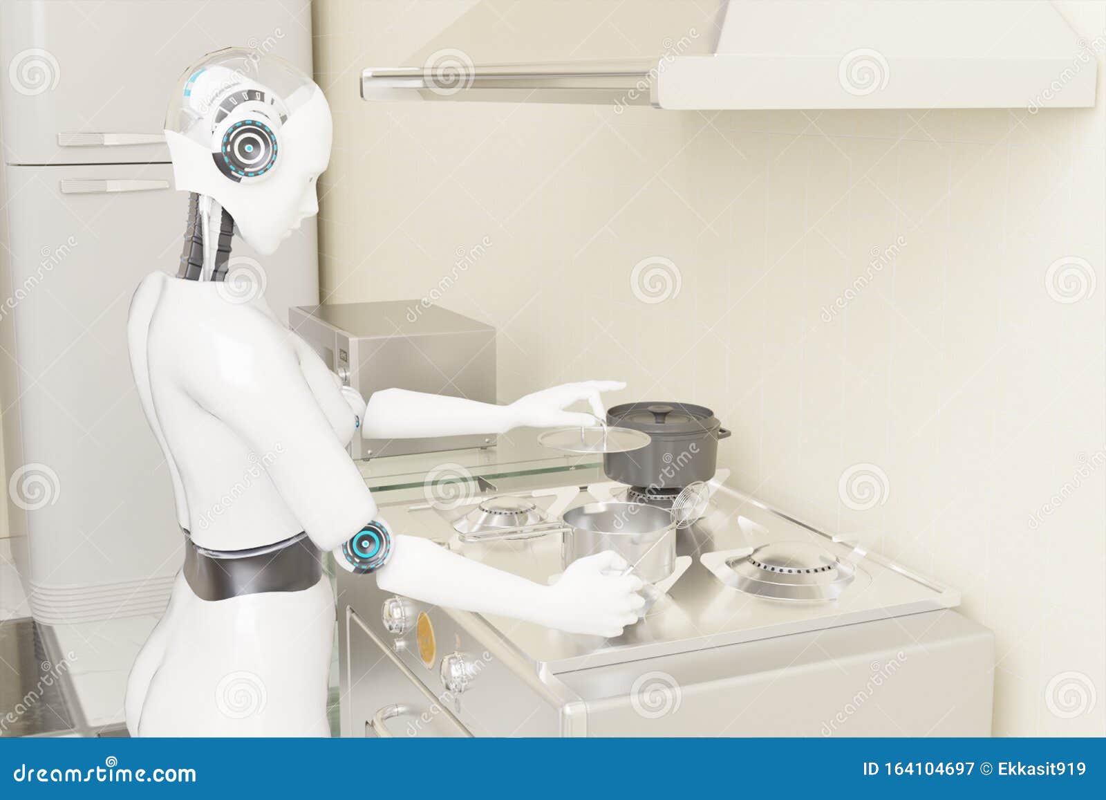3d Rendering Ai Cooking Robot Artificial Intelligence To Cook Food in ... 3d Rendering Ai Cooking Robot Artificial Intelligence To Cook Food in ...