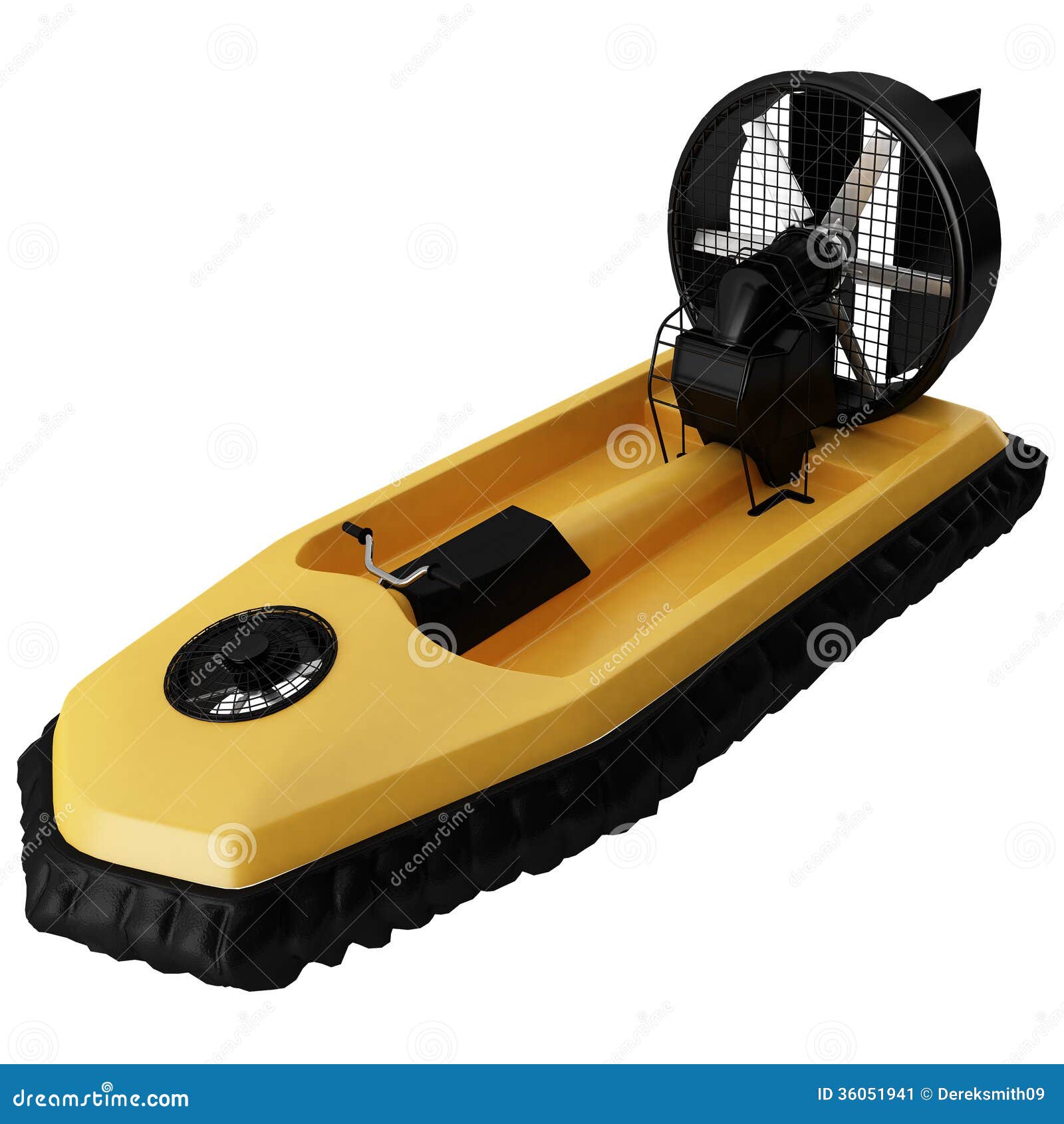 3d Rendering of an Airboat stock illustration. Illustration of scooter ...