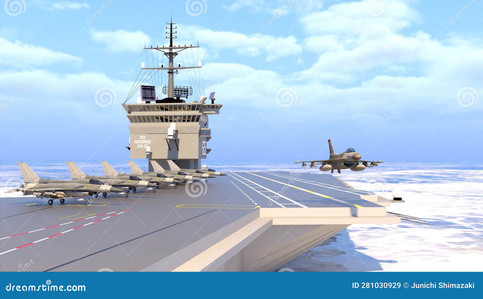 3D Rendering of the Aircraft Carrier Stock Illustration - Illustration ...