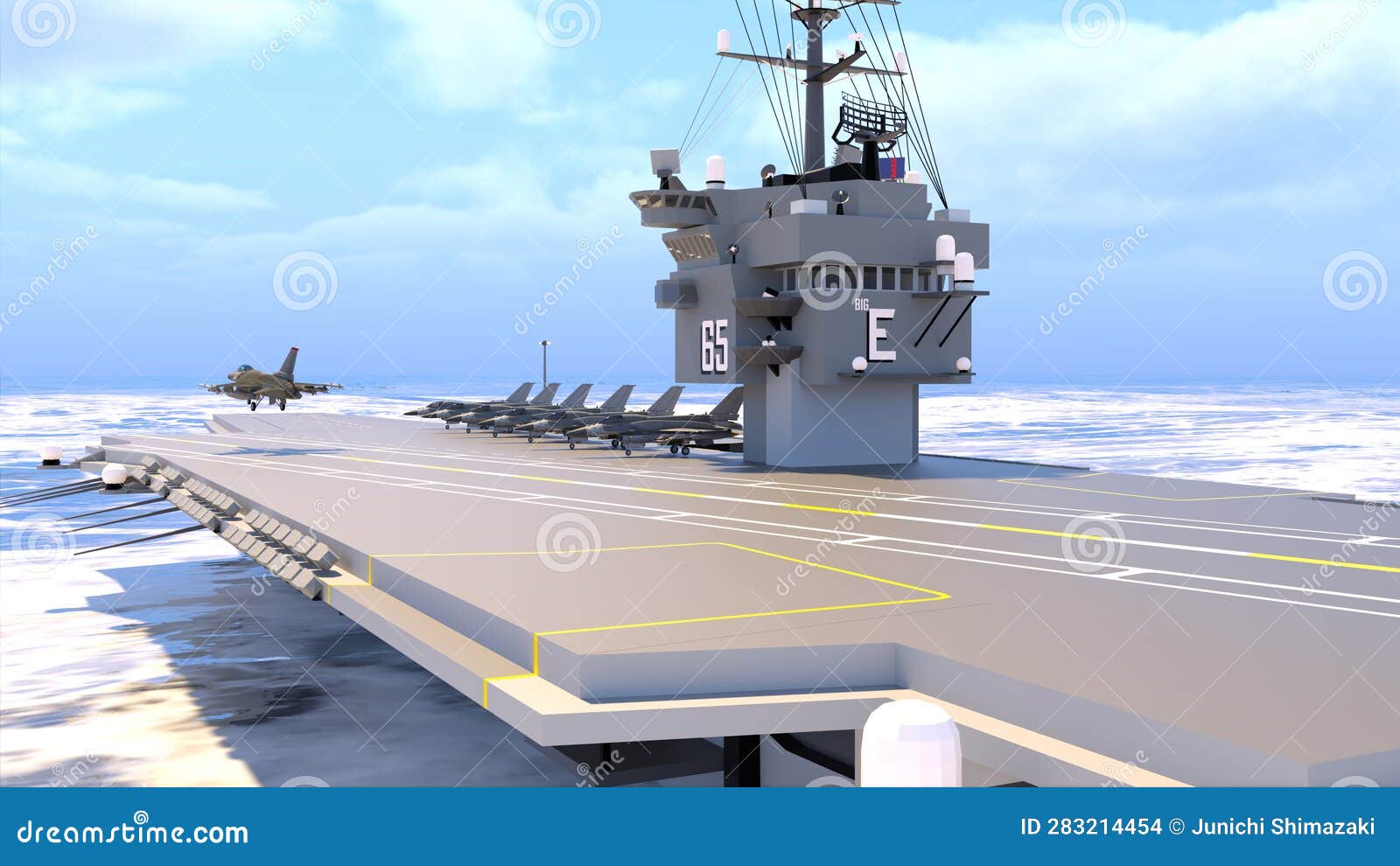 3D Rendering of the Aircraft Carrier Stock Illustration - Illustration ...
