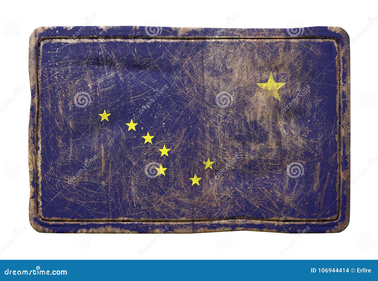 Old Alaska State flag stock illustration. Illustration of state - 106944414
