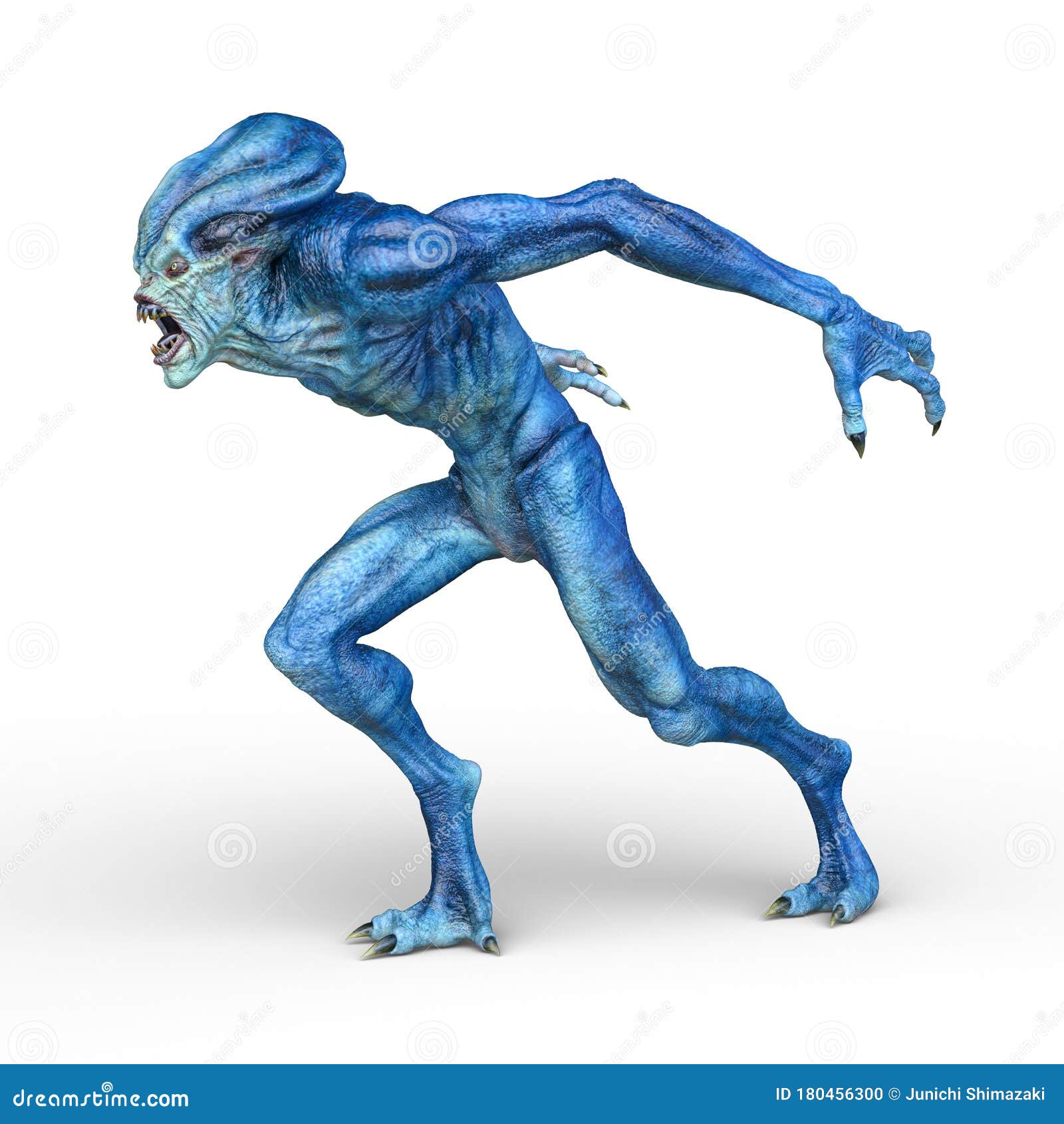 3D rendering of alien stock illustration. Illustration of style - 180456300
