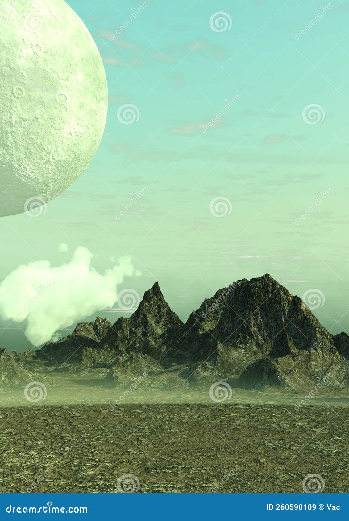 3D Rendering Alien Landscape Stock Illustration - Illustration of ...