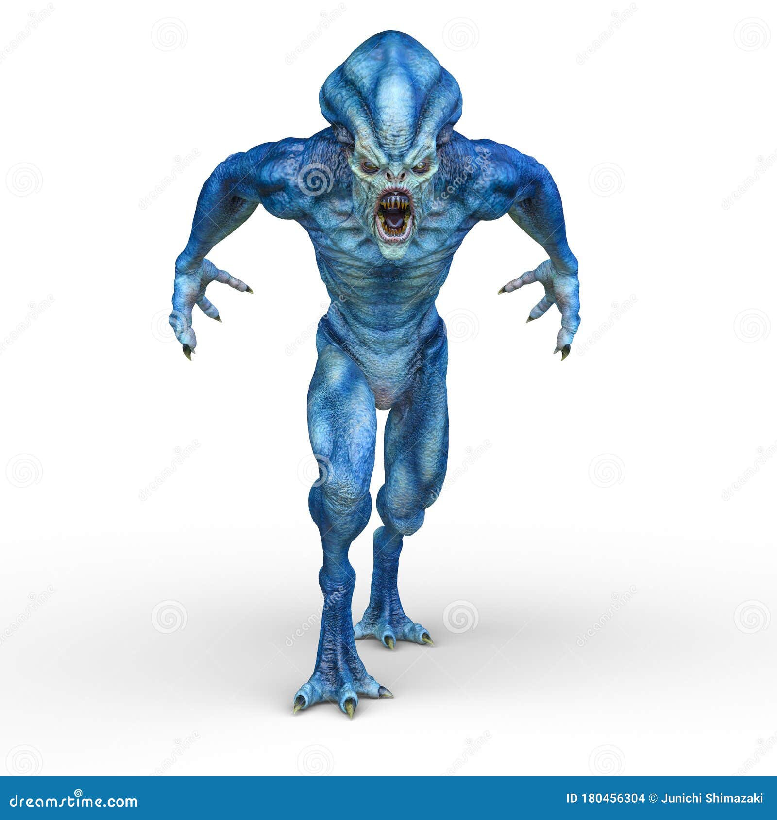 3D rendering of alien stock illustration. Illustration of body - 180456304