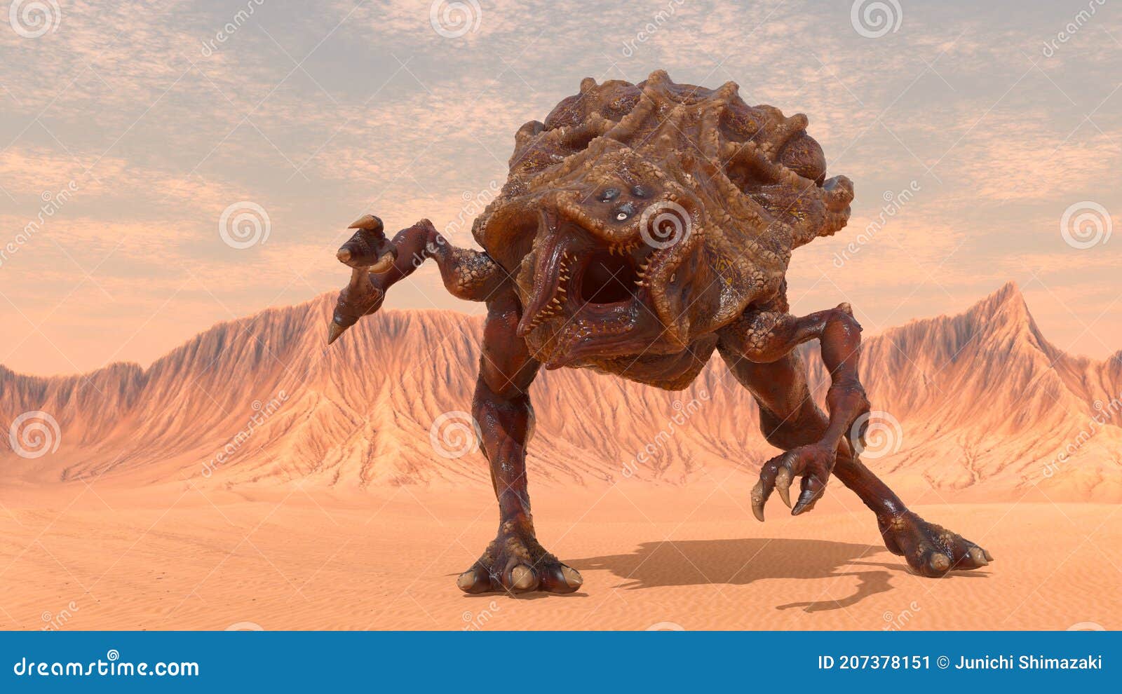 3D Rendering of Alien Monster Stock Illustration - Illustration of ...
