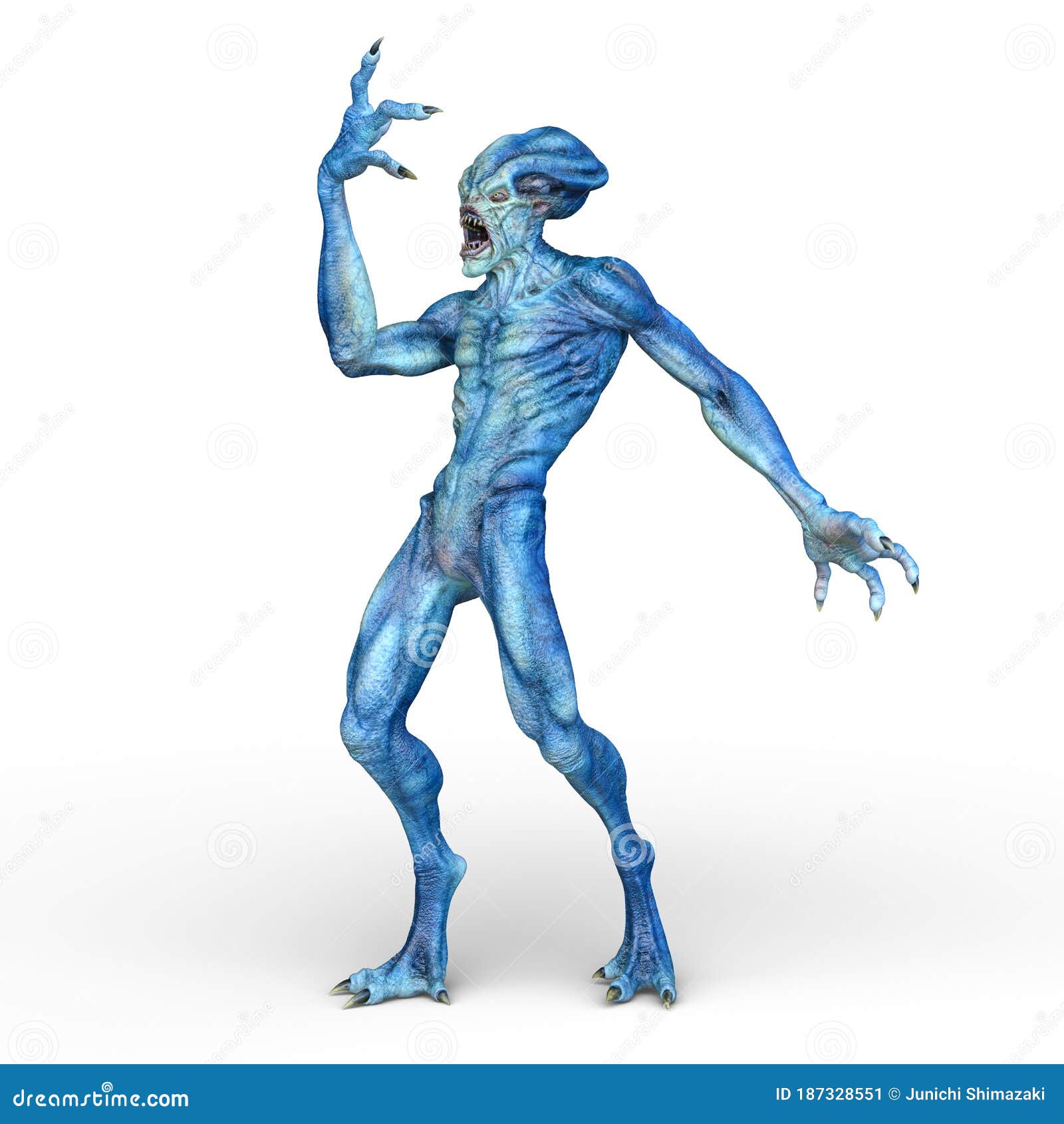 3D Rendering of Alien Monster Stock Illustration - Illustration of ...