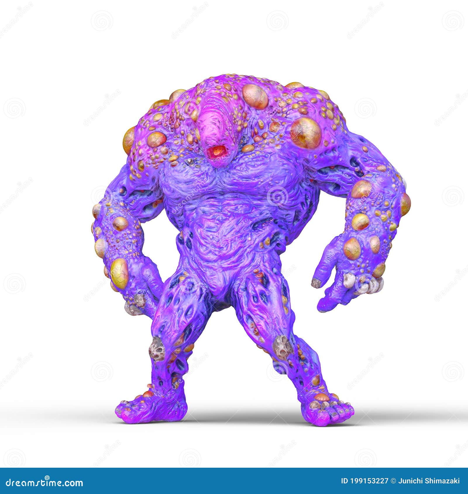 3D Rendering of Alien Monster Stock Illustration - Illustration of body ...