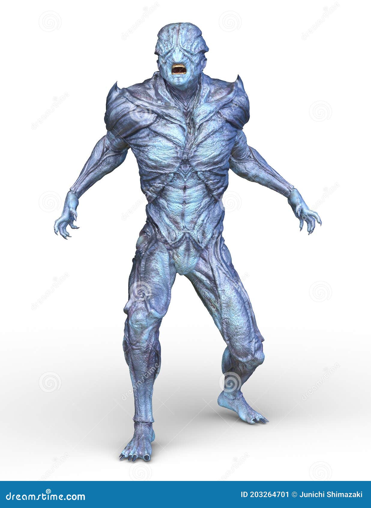 3D Rendering of Alien Monster Stock Illustration - Illustration of ...