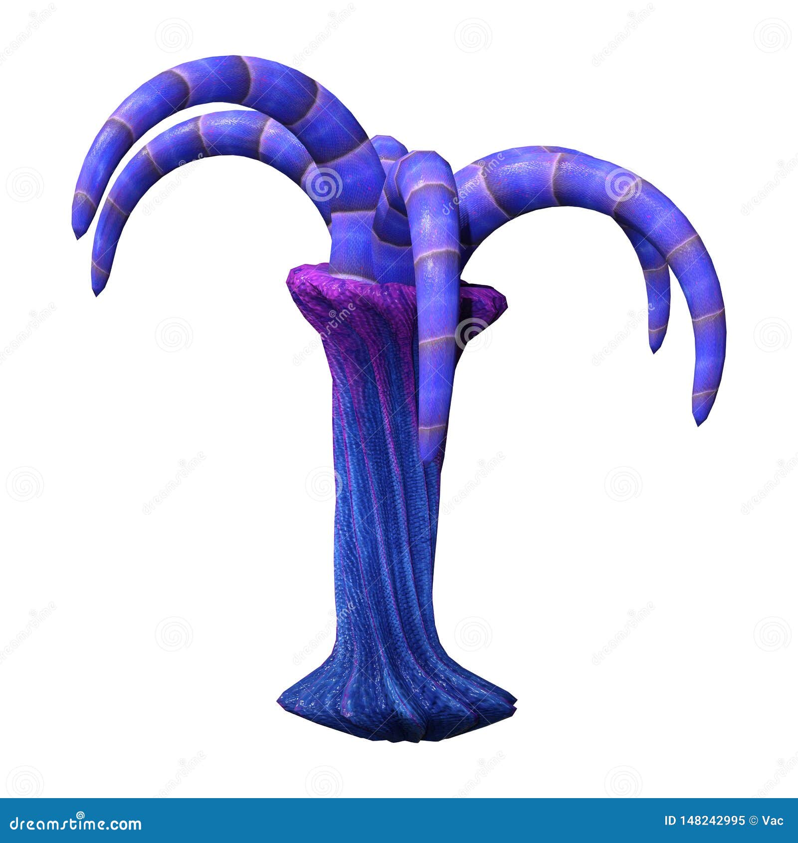 3D Rendering Alien Plant on White Stock Illustration - Illustration of ...