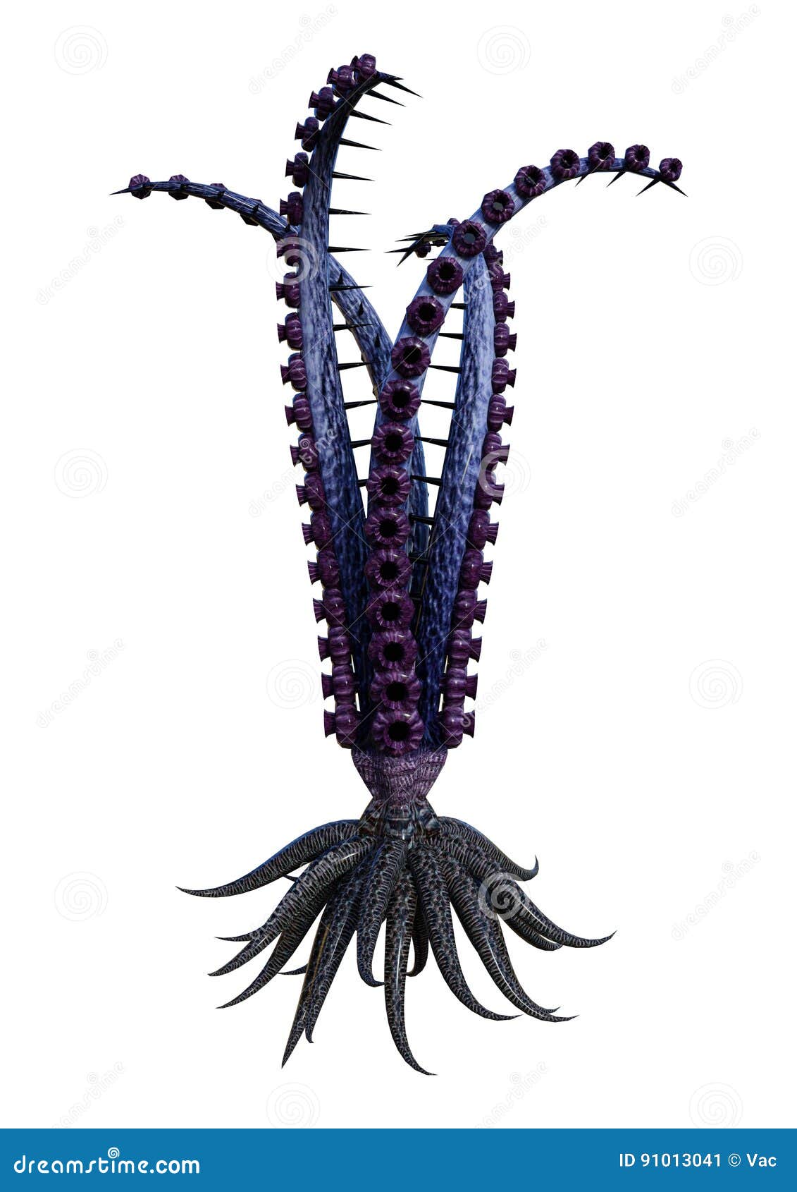 3D Rendering Alien Plant on White Stock Illustration - Illustration of ...