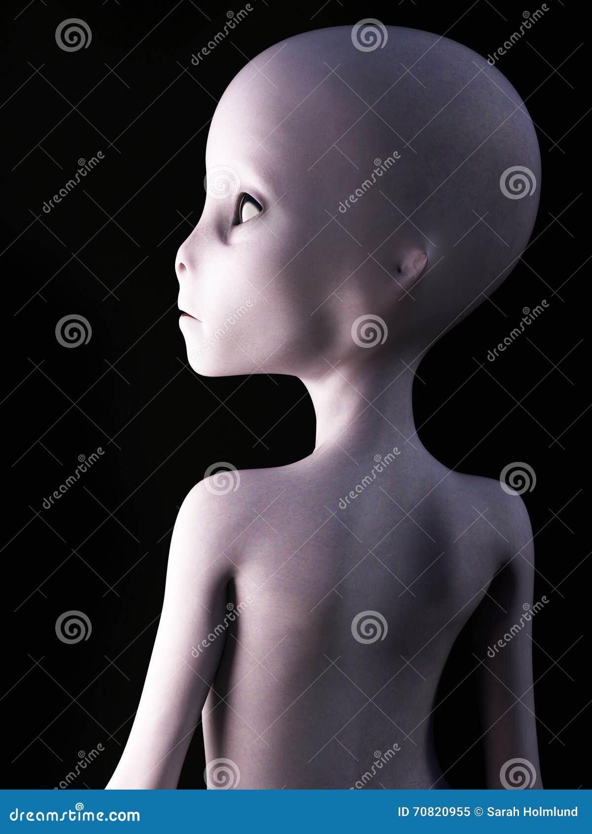 3D rendering of an alien. stock illustration. Illustration of alien ...