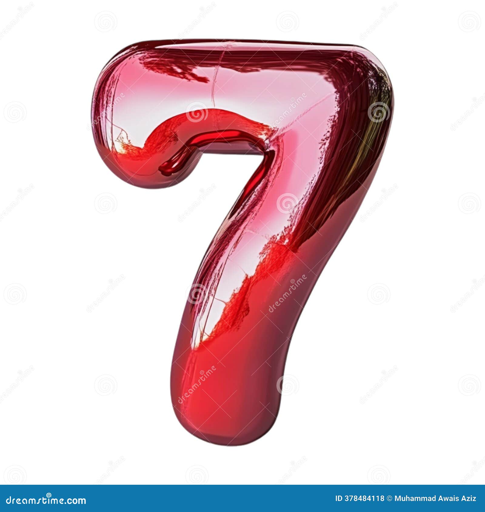 3D Rendering Of A Alphabet Number 7 Letter Made From Corel On ...