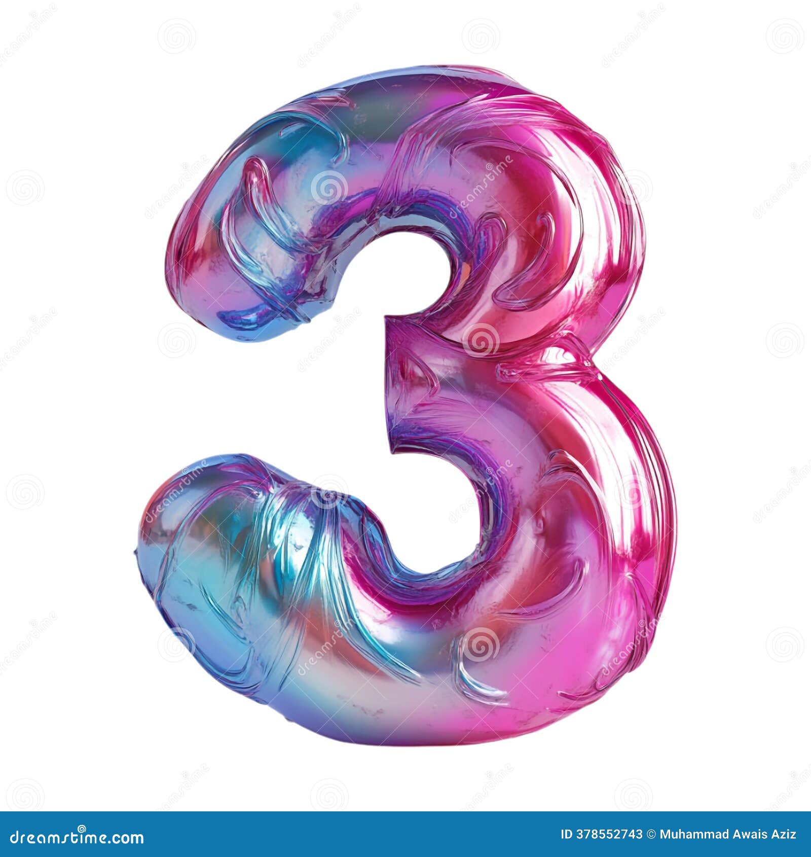 3D Rendering Of A Alphabet Number 3 Letter Made From Corel On ...