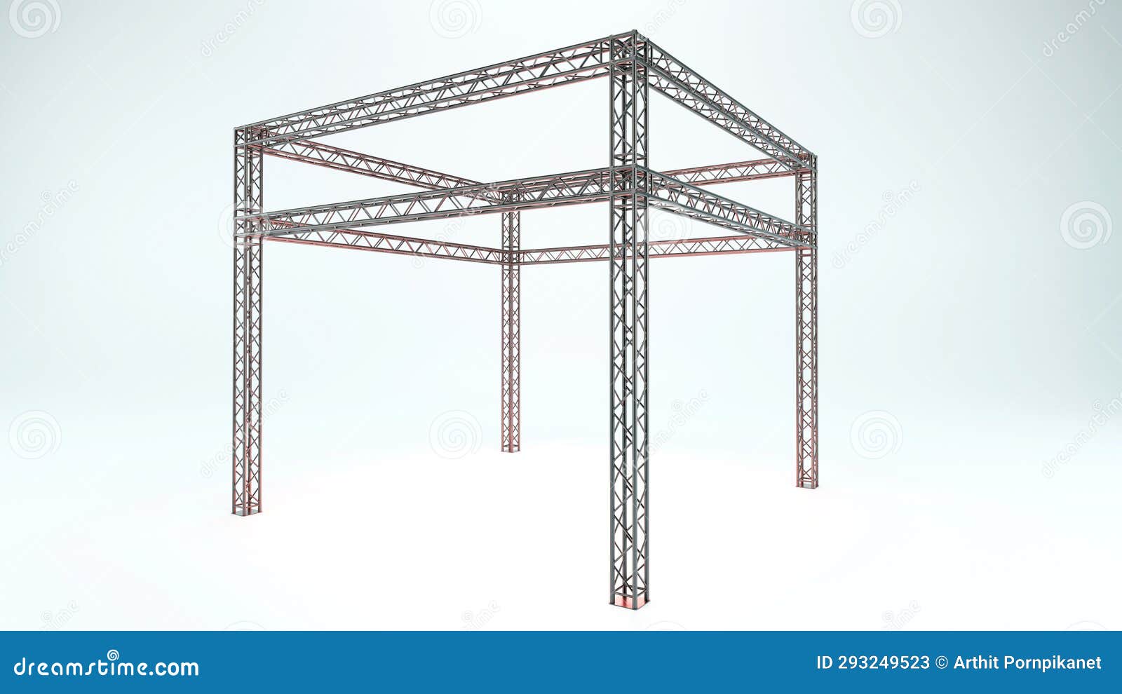 Aluminum Truss Beam With Rectangular Frame Isolated On Transparent ...