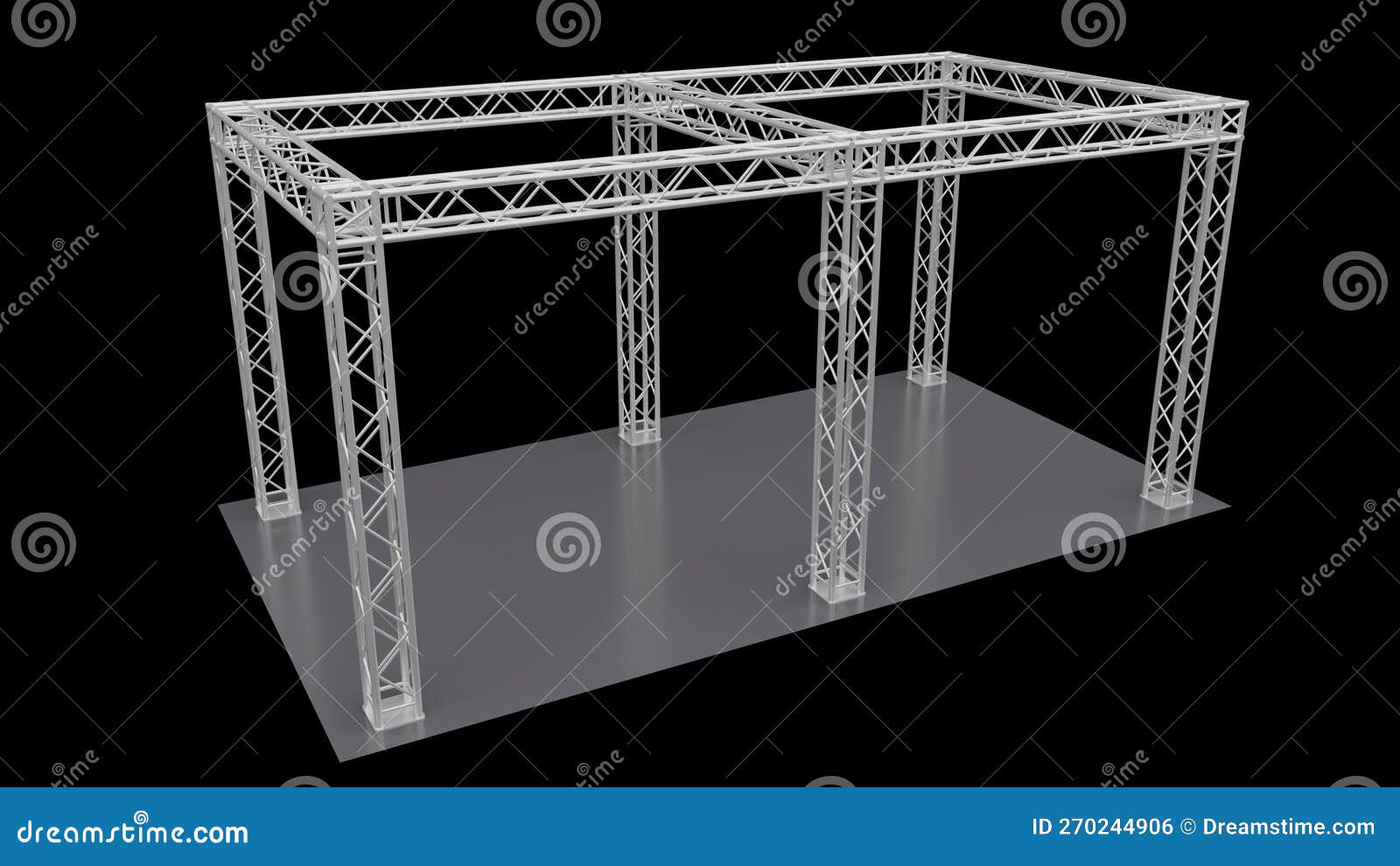 Aluminum Truss Beam With Rectangular Frame Isolated On Transparent ...