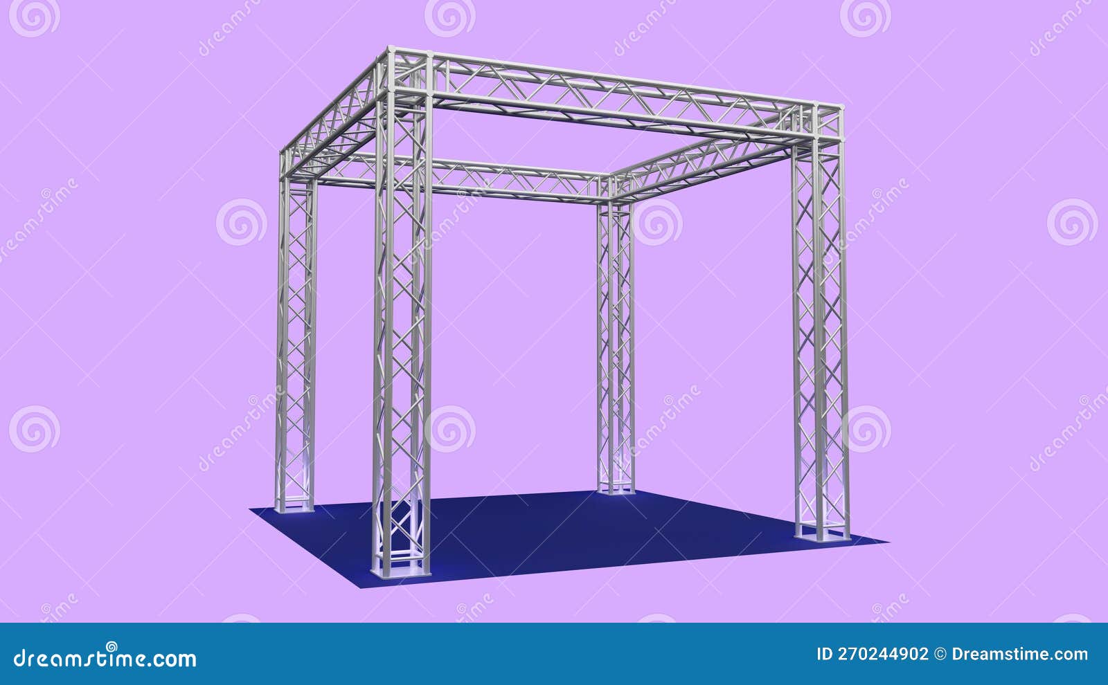 Aluminum Truss Beam With Rectangular Frame Isolated On Transparent ...