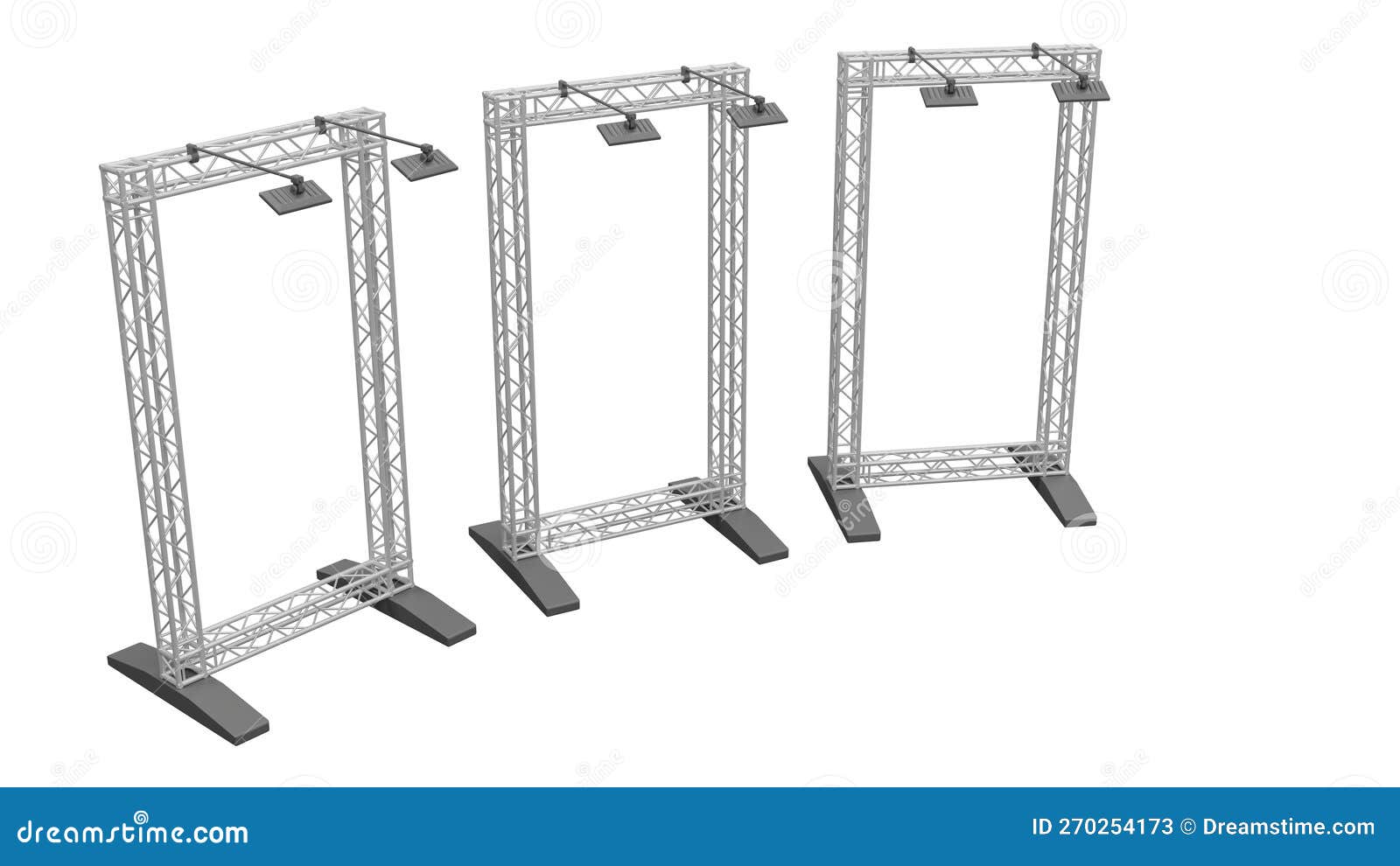 Aluminum Truss Beam With Rectangular Frame Isolated On Transparent ...