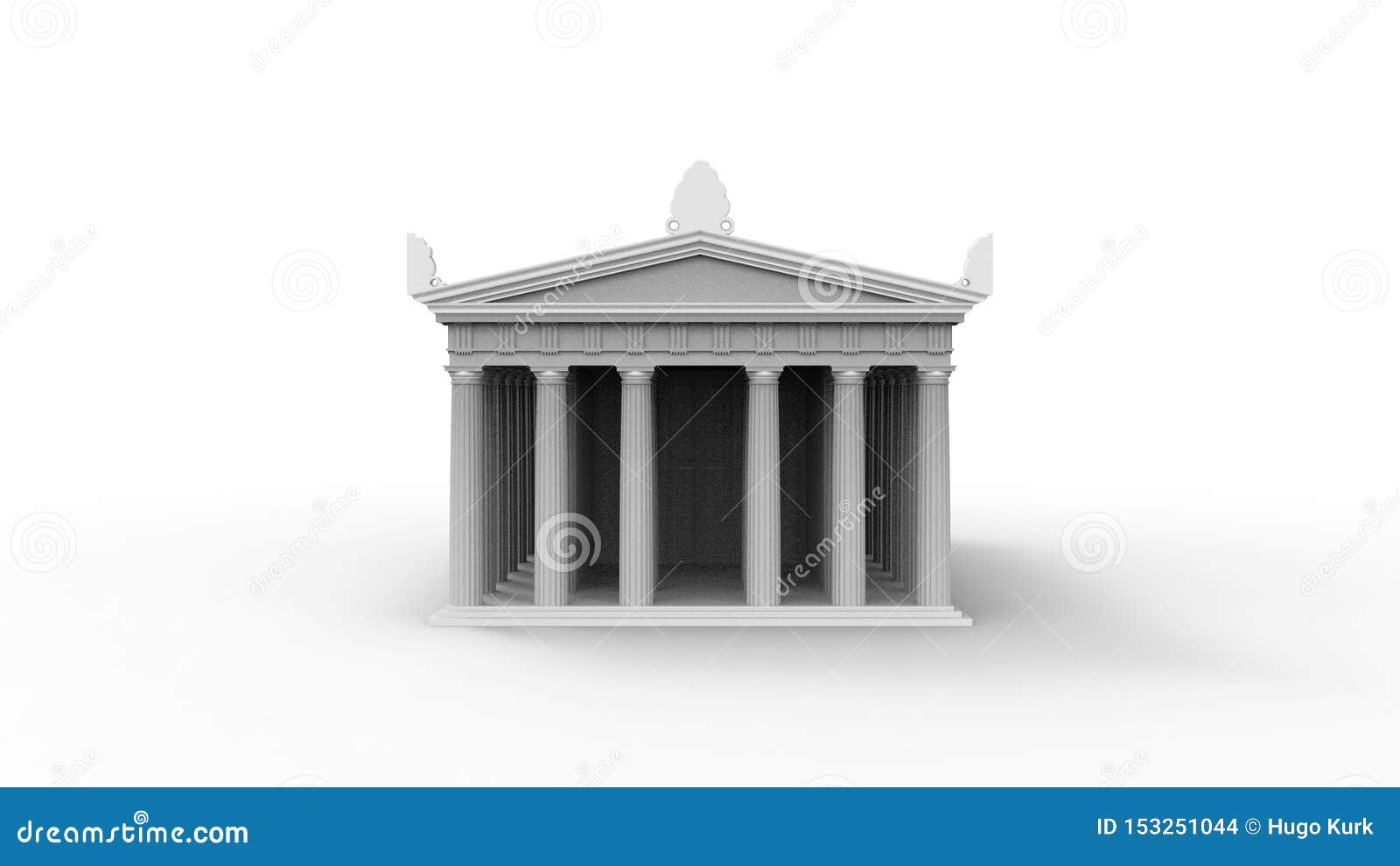 3d Rendering of an Anchient Greek Temple Isolated in White Studio ...
