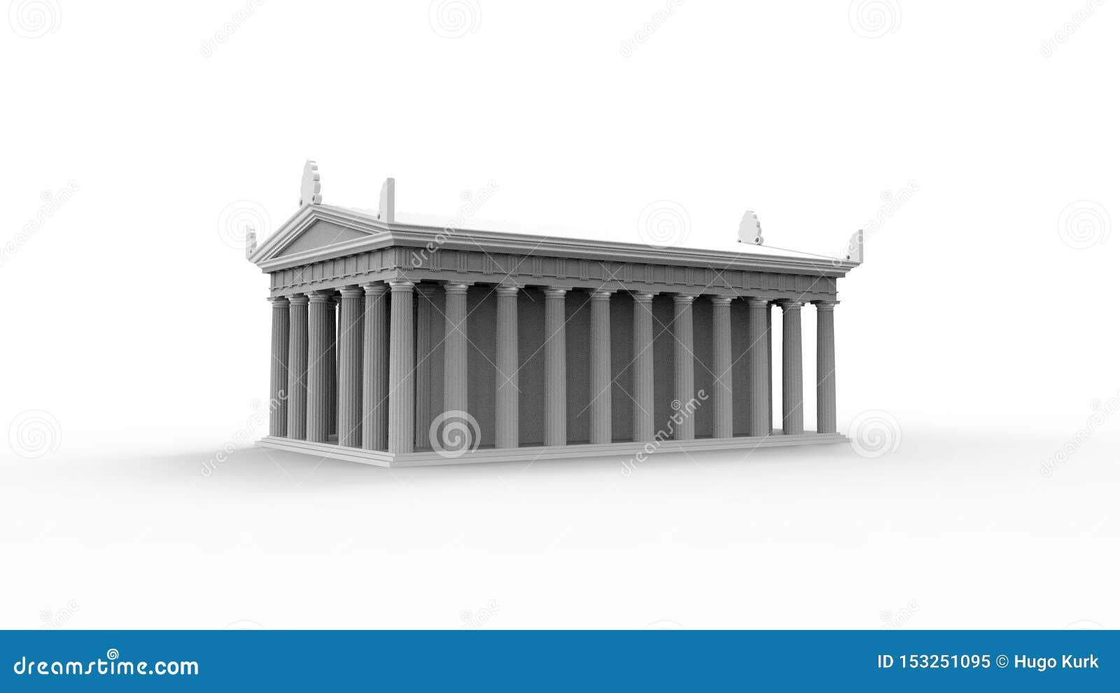 3d Rendering Of An Anchient Greek Temple Isolated In White Studio ...