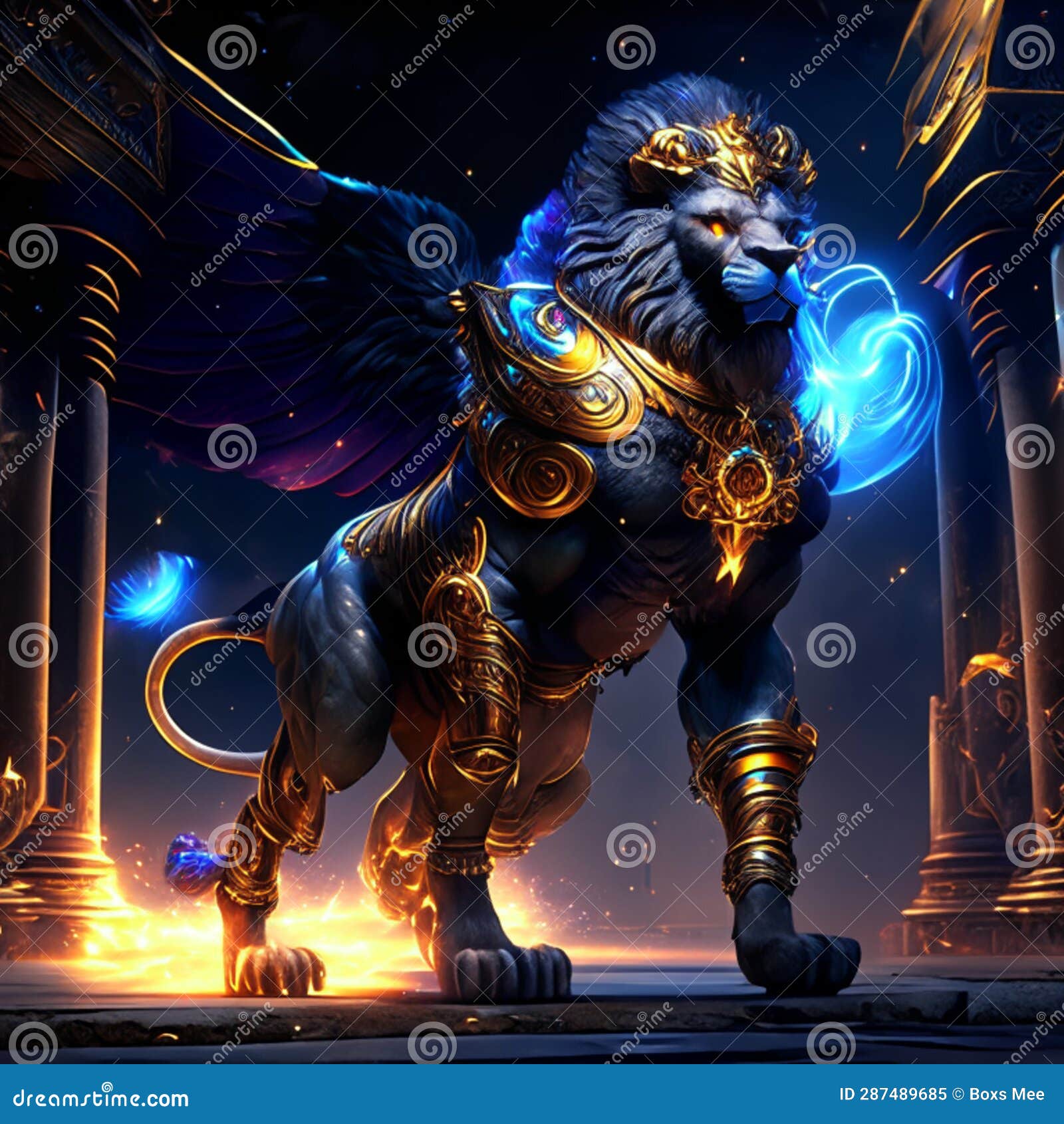 Ancient Lion Sculpture Motif Pattern Royalty-Free Stock Photography ...