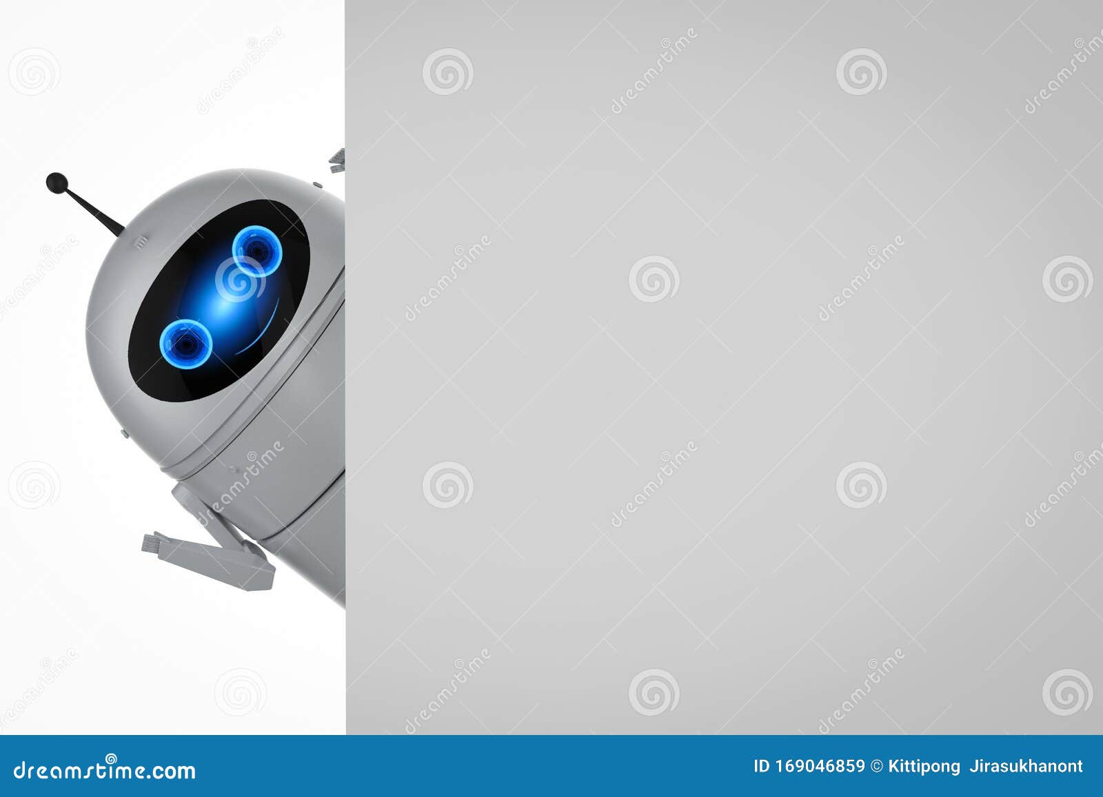 Android Robot with Empty Space Stock Illustration - Illustration of ...