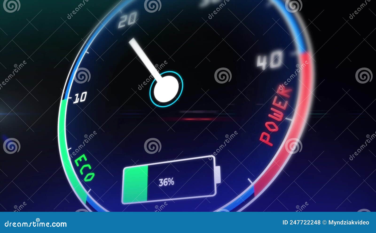 3D Rendering Animation. Electric Car Dashboard Display Stock ...