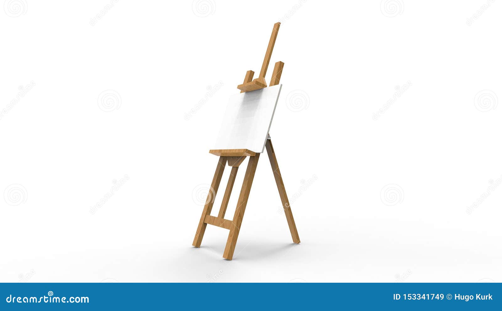 3d Rendering Animation of a Painting Easel in White Background Stock ...