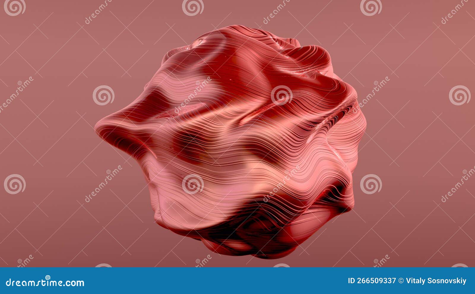 3D Rendering Anisotropic Stone Morphing. Waves Of Deformation On The ...