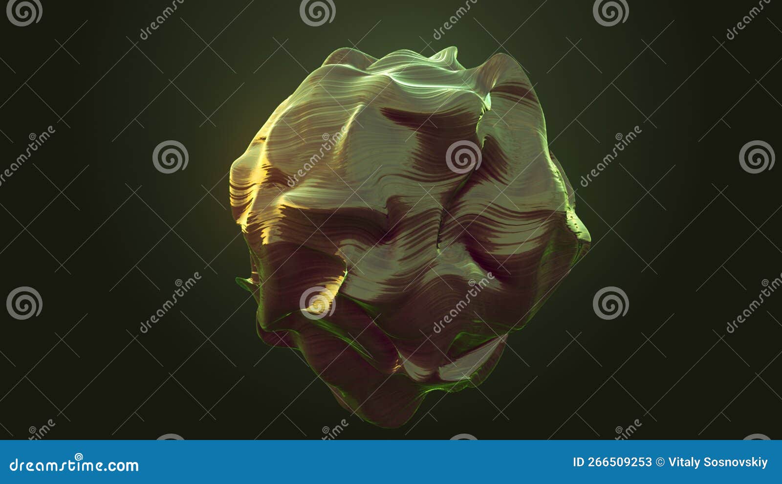 3D Rendering Anisotropic Stone Morphing. Waves Of Deformation On The ...