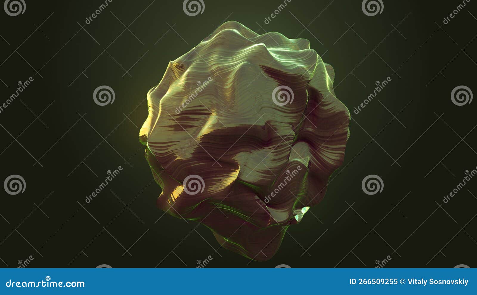3D Rendering Anisotropic Stone Morphing. Waves Of Deformation On The ...