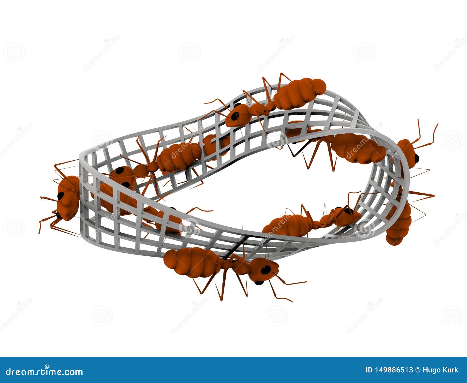 Infinity Ants Tattoo Design Vector Illustration Set. Black And White ...