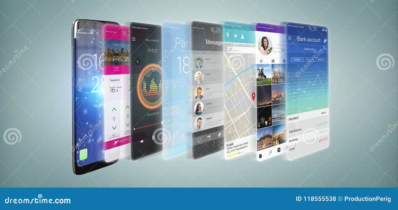 3d Rendering App Template on a Smartphone Editorial Stock Photo ...