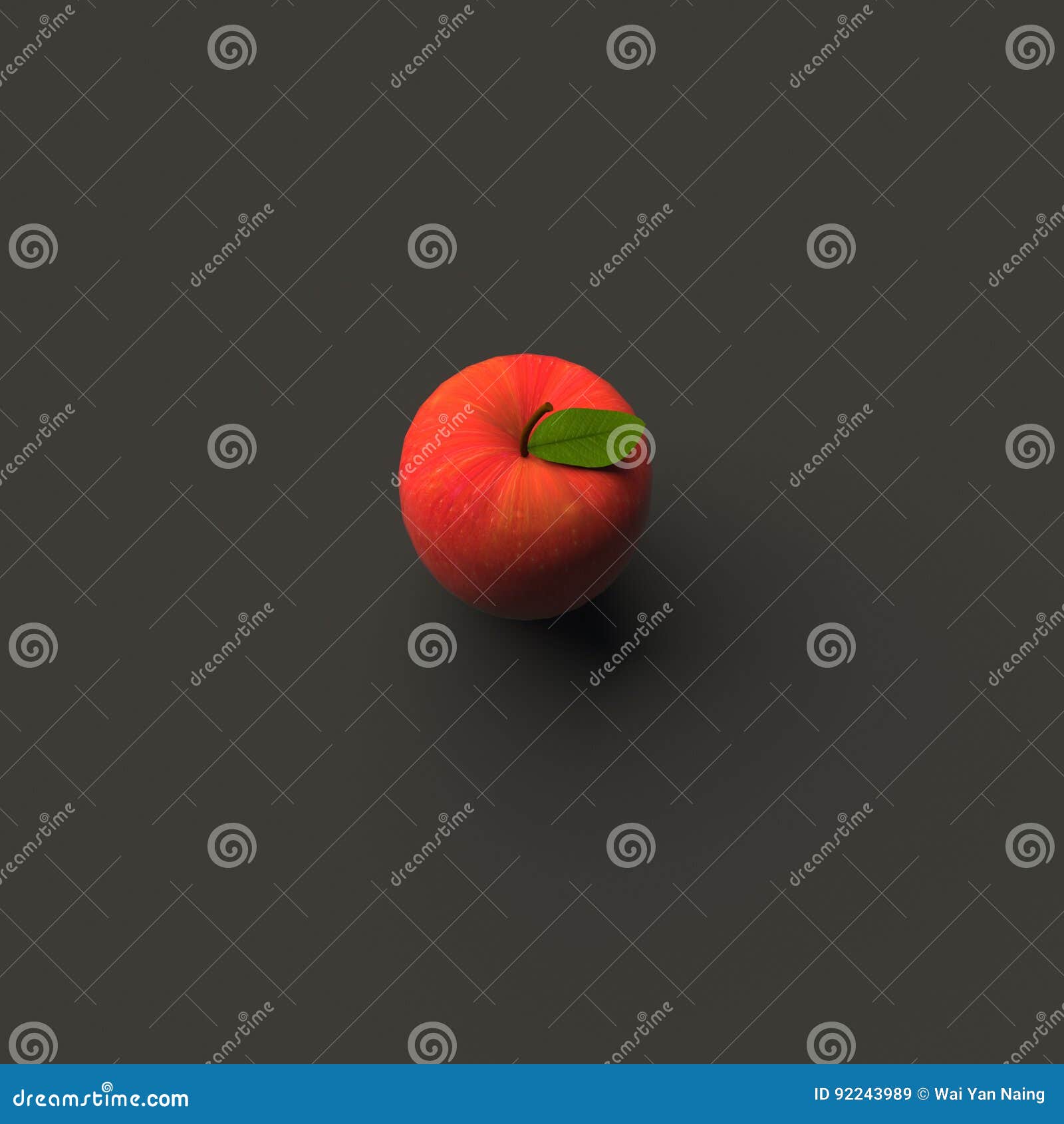 3D RENDERING of an APPLE stock illustration. Illustration of banner ...