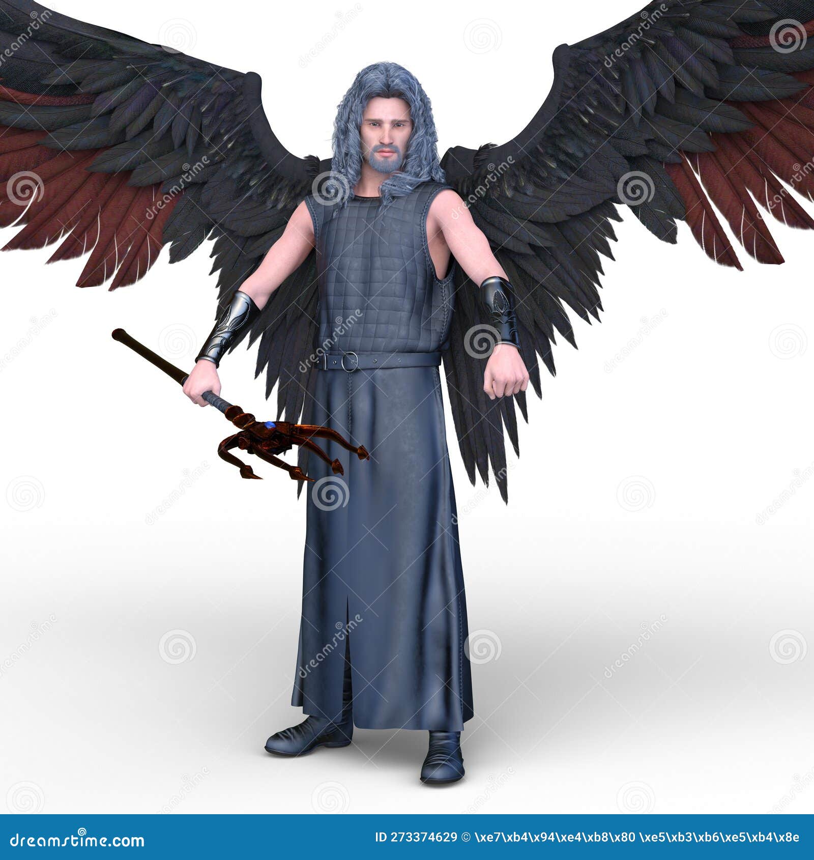 3D Rendering of an Archangel Stock Illustration - Illustration of myth ...