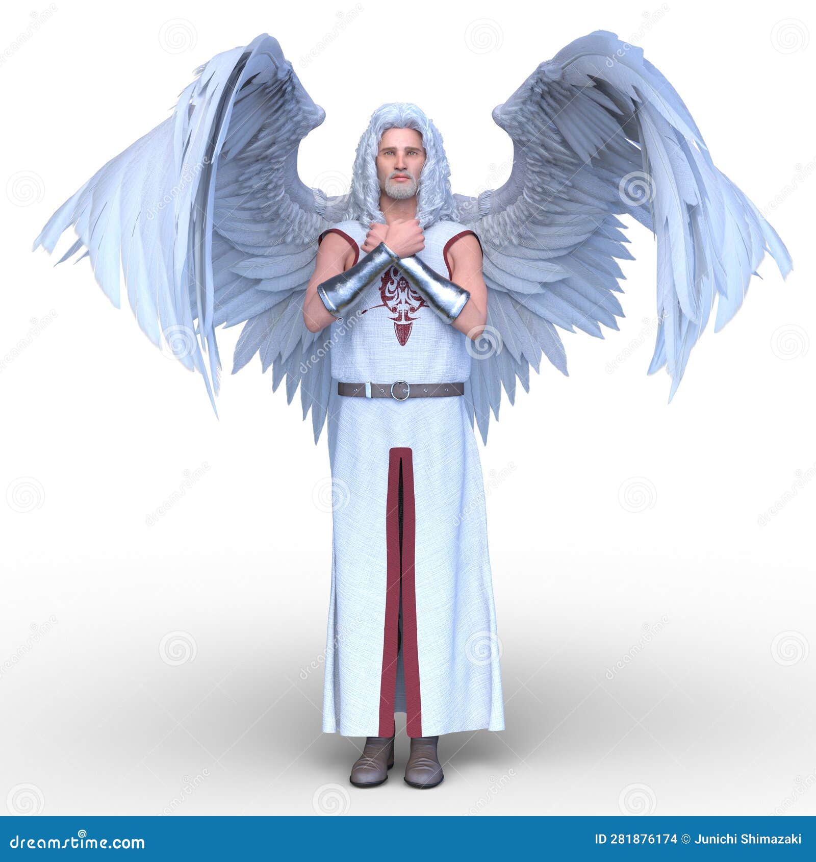 3D Rendering of an Archangel Stock Illustration - Illustration of ...