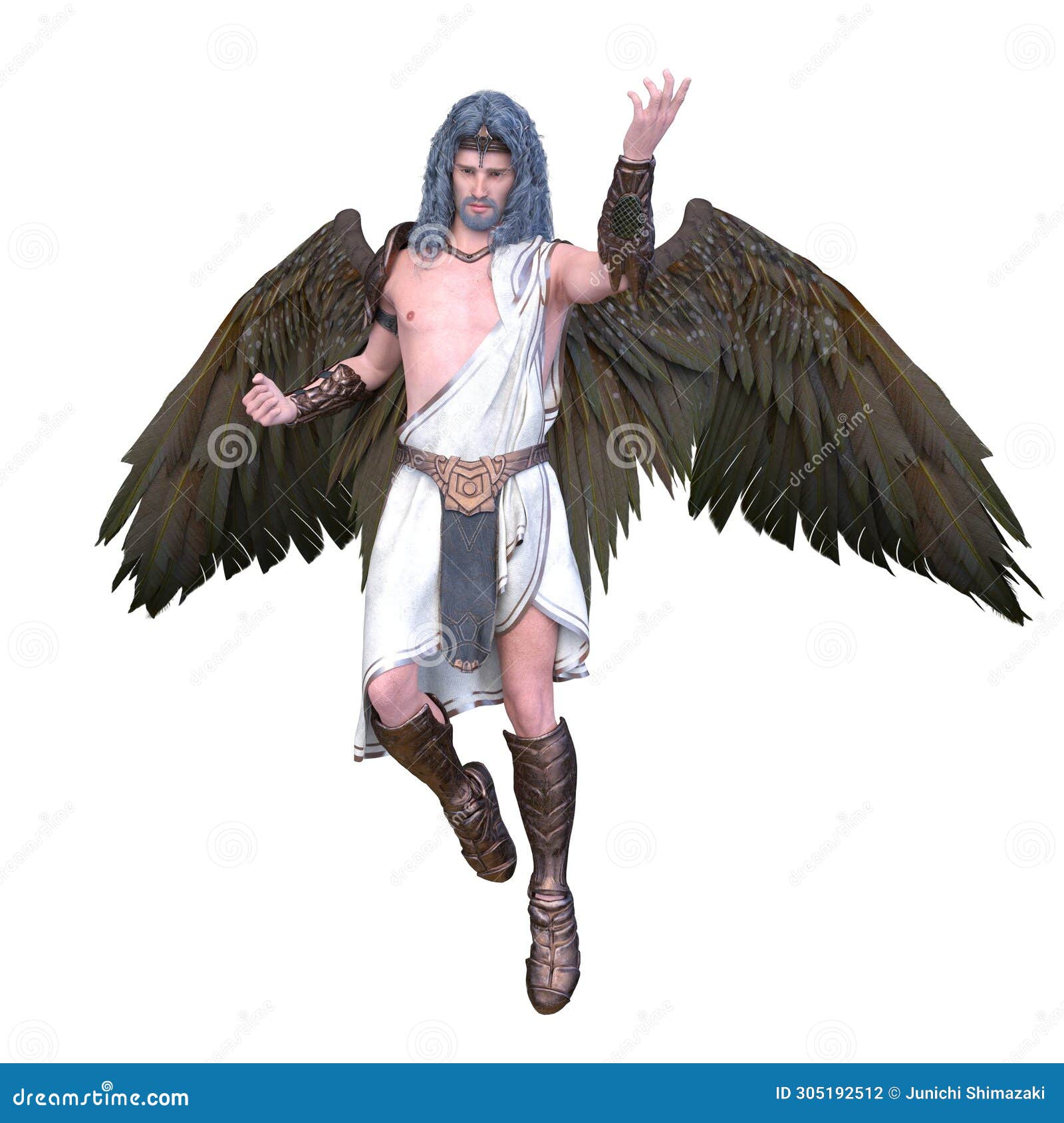 3D Rendering of an Archangel Stock Illustration - Illustration of myth ...