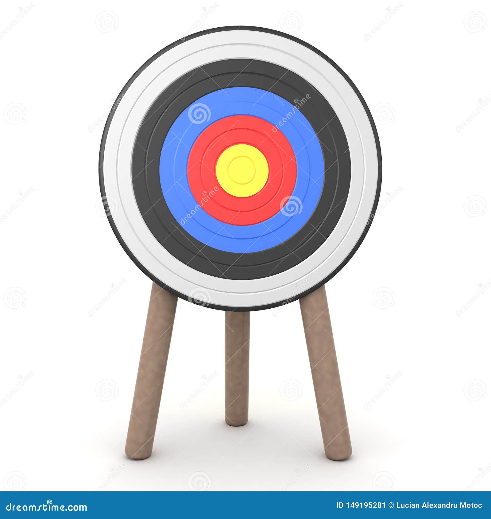 3D Rendering of an Archery Target Stock Illustration - Illustration of ...