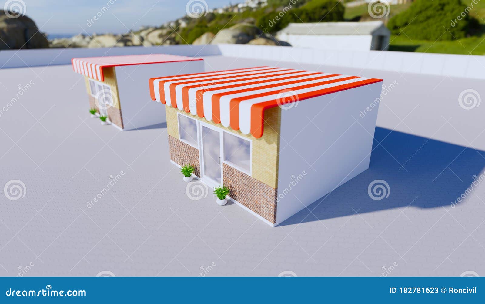 3d rendering of shop stock illustration. Illustration of grocery ...