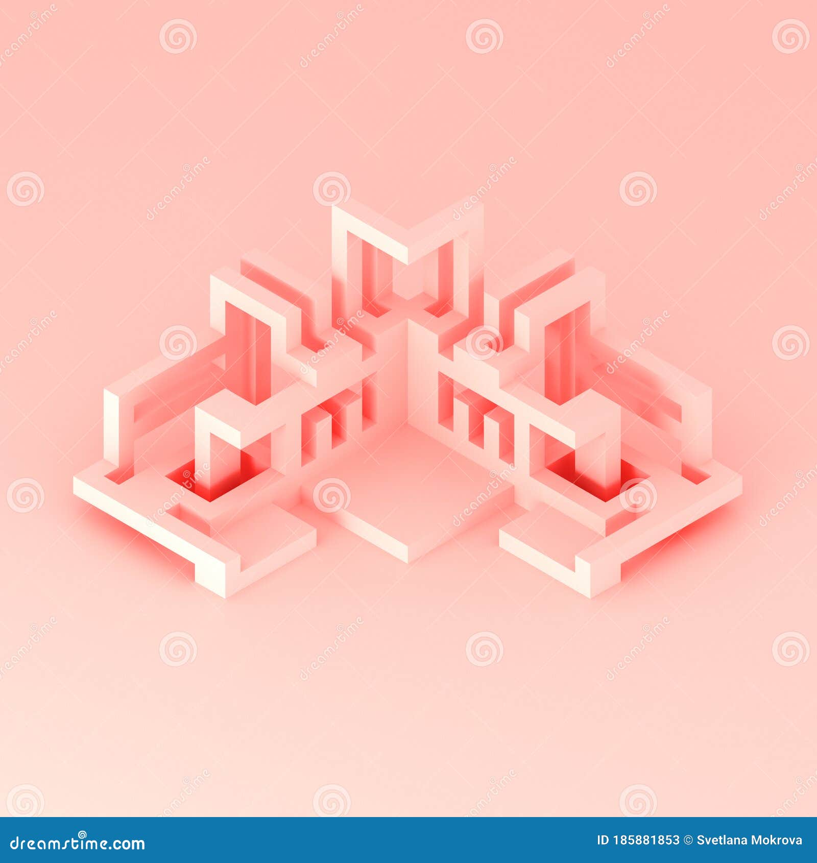 3D Rendering of an Architectural Modern Concept, a Geometric ...