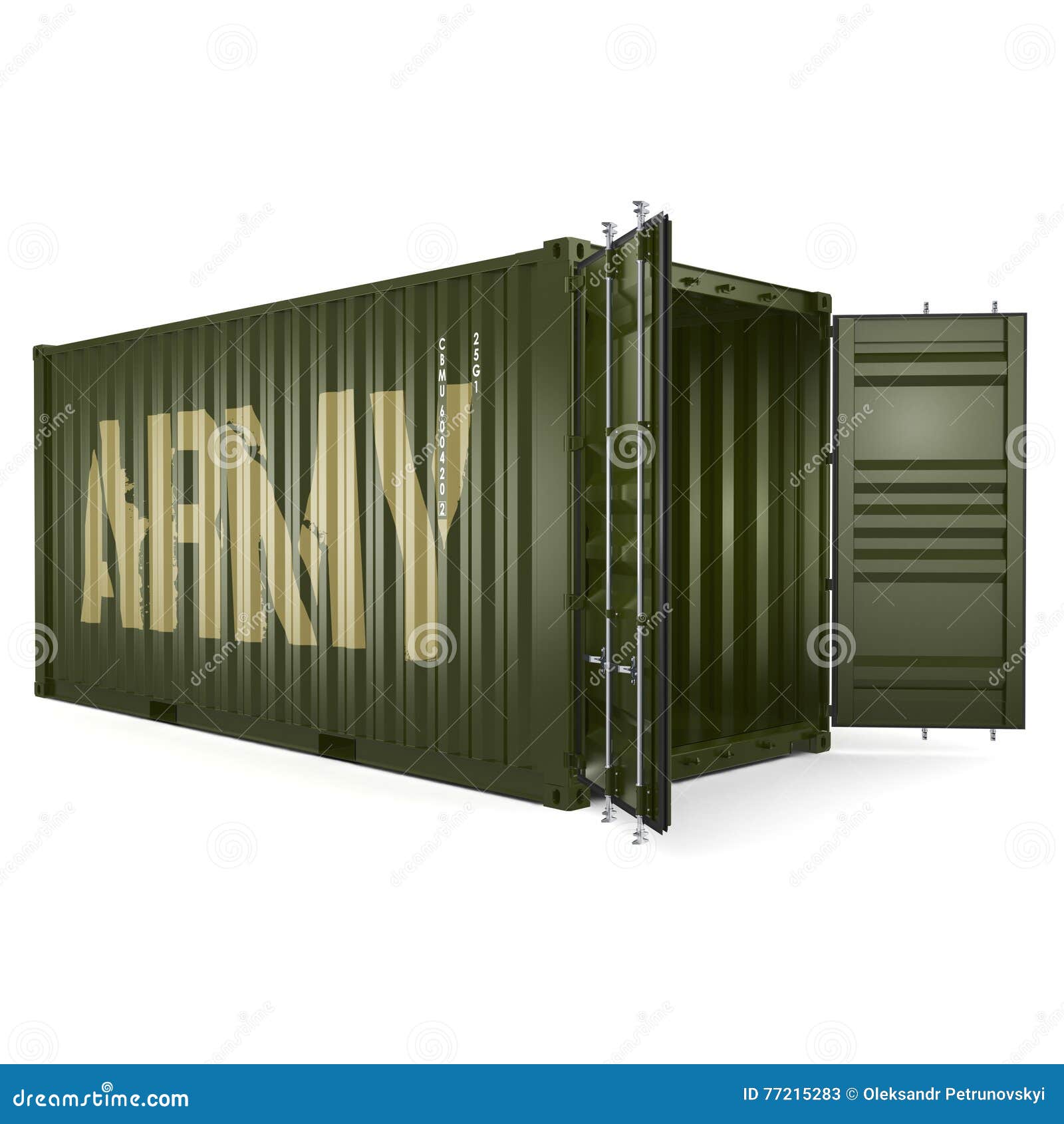 3D Rendering Army Container Stock Illustration - Illustration of ...